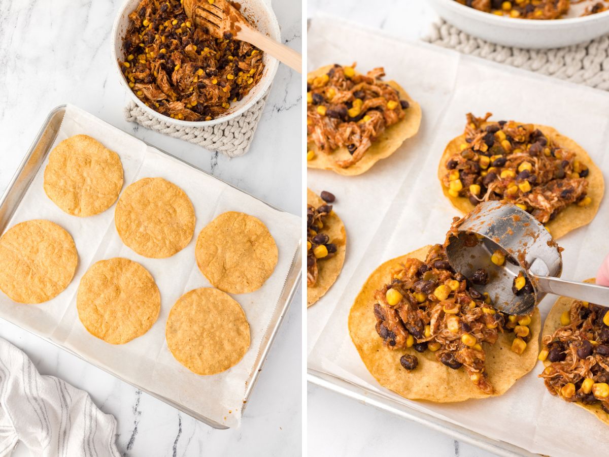 Easy Chicken Tostadas - Happy Family Recipes