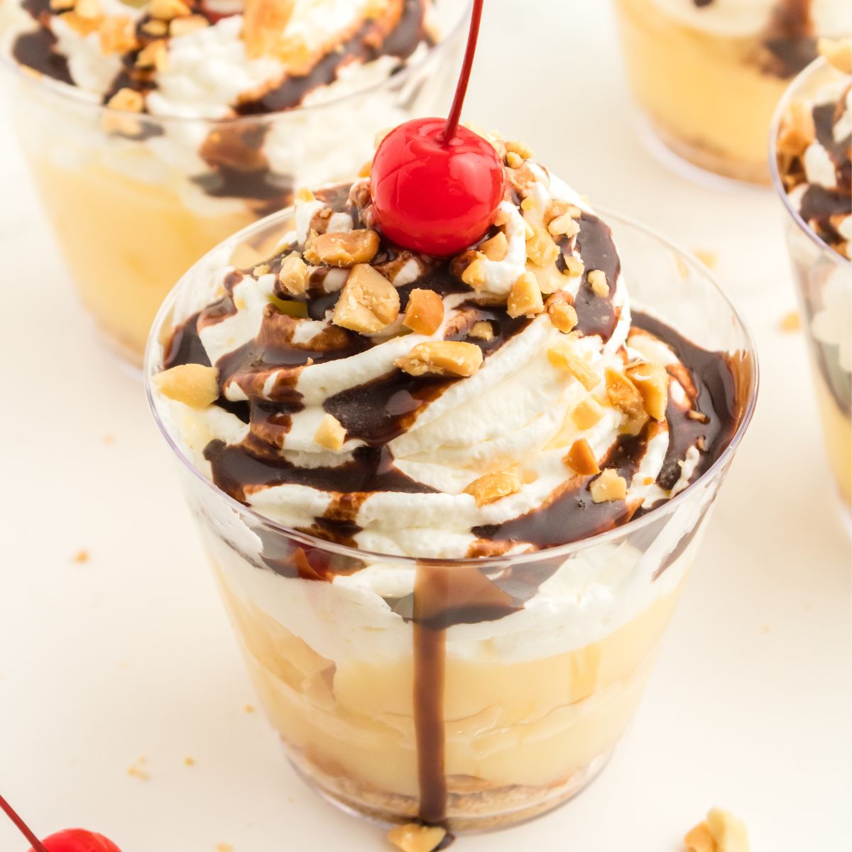 Banana Split Dessert Cups - Happy Family Recipes