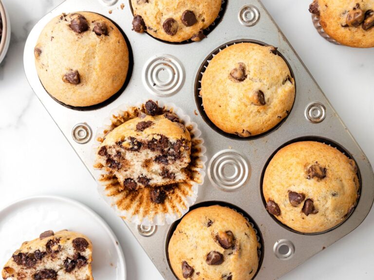 Bakery Style Soft Chocolate Chip Muffins - Happy Family Recipes