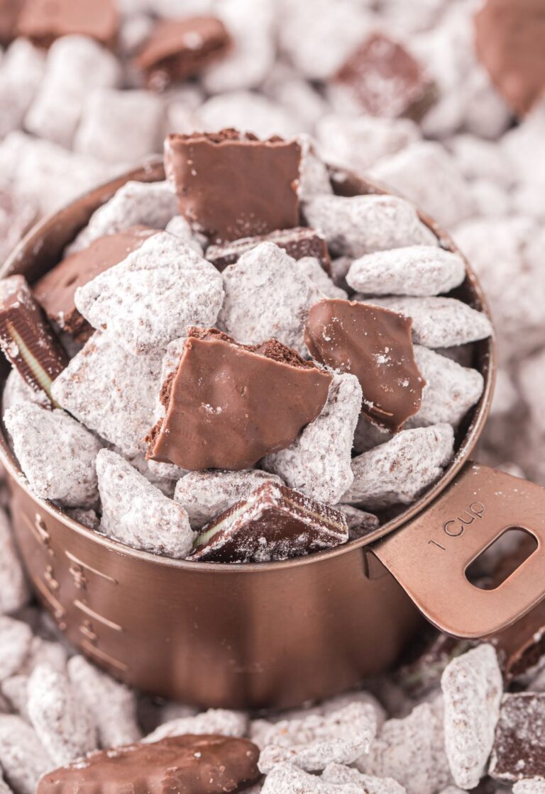 Andes Mints Muddy Buddy Chex Mix - Happy Family Recipes