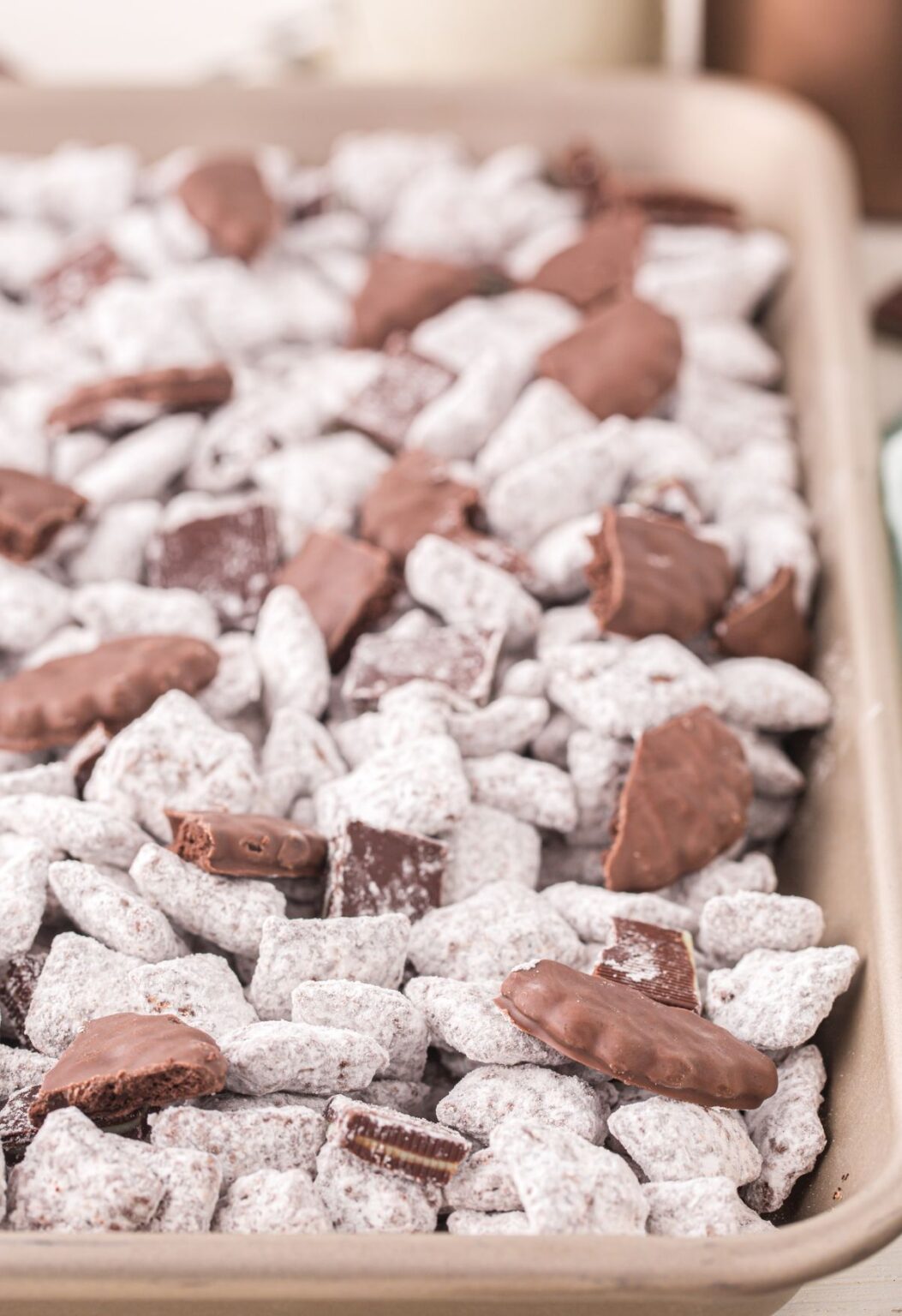 Andes Mints Muddy Buddy Chex Mix - Happy Family Recipes