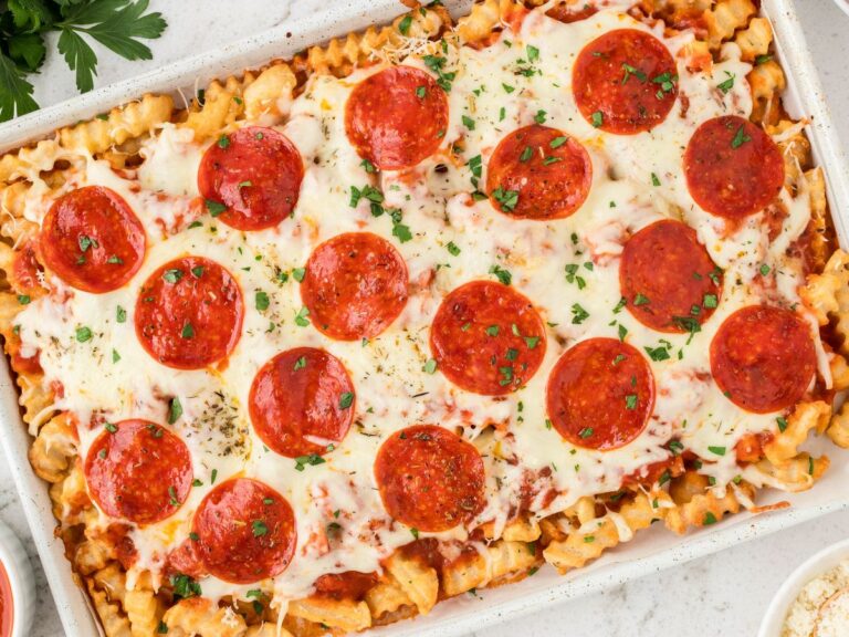 Cheesy Pepperoni Pizza Fries - Happy Family Recipes