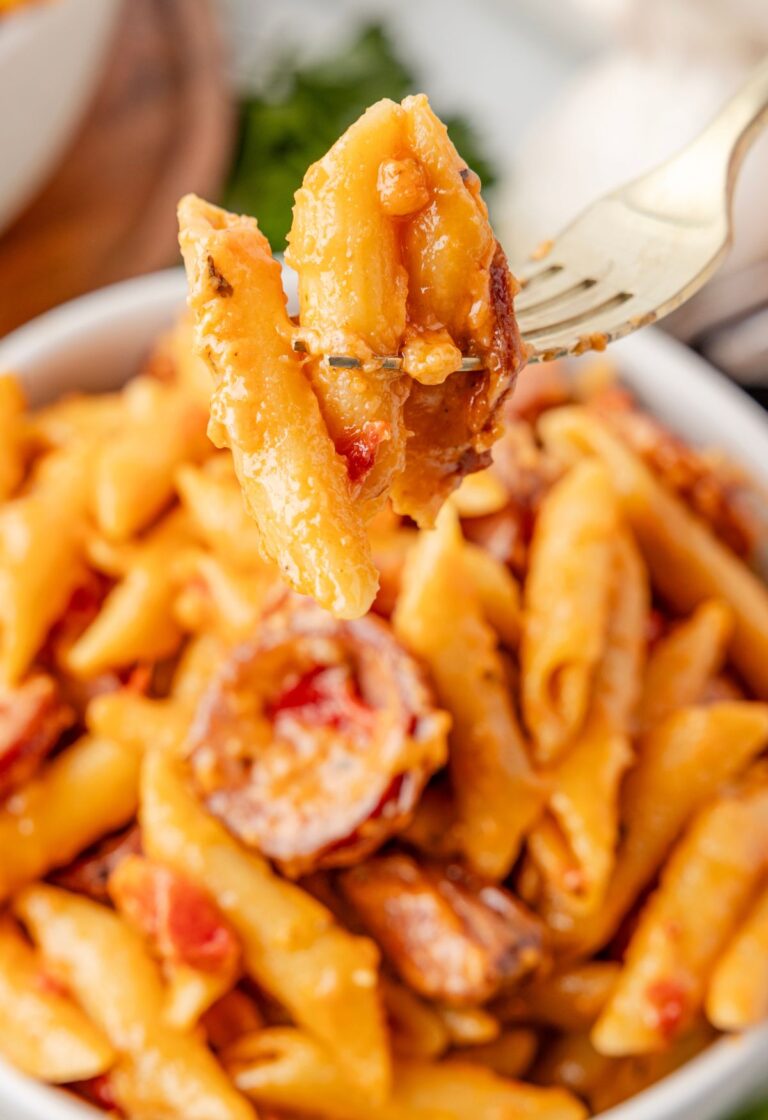 One Pot Smoked Sausage Pasta - Happy Family Recipes